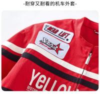 China Red Black Red Black Round Neck Fabric Hem varsity jacket wholesale distributor Minimalist Cotton 100% Custom (YY-25821) for sale