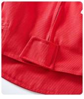 China Red Black Red Black Round Neck Fabric Hem varsity jacket wholesale distributor Minimalist Cotton 100% Custom (YY-25821) for sale