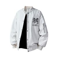 China Printed Grey Printed Ribbed Hem youth varsity jacket wholesale Minimalist Long Sleeve Custom (YY-8808) for sale
