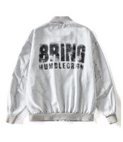 China Printed Grey Printed Ribbed Hem youth varsity jacket wholesale Minimalist Long Sleeve Custom (YY-8808) for sale