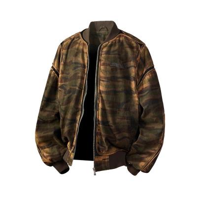 China Army Green Army Green Round Neck Ribbed Hem varsity jacket wholesale distributor Cotton 100% Long Sleeve Custom (YY-632) for sale