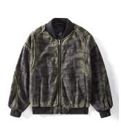 China Army Green Army Green Round Neck Ribbed Hem varsity jacket wholesale distributor Cotton 100% Long Sleeve Custom (YY-632) for sale