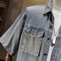 China Solid Color Summer 2026 Non Stretch mens wholesale dress shirts Lapel Collar Short Sleeve Custom (CS030) for sale
