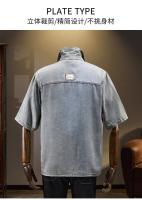 China Solid Color Summer 2026 Non Stretch mens wholesale dress shirts Lapel Collar Short Sleeve Custom (CS030) for sale