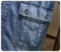 China Solid Color Summer 2026 Lapel Collar french workwear jacket wholesale Short Sleeve Urban Fashion Custom (CS026) for sale