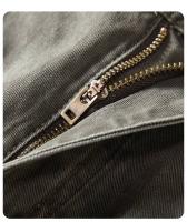 China Washed Casual Army Green wide leg track pants Cotton 100% Non Stretch Custom (KU2511) for sale