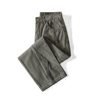 China Washed Casual Army Green wide leg track pants Cotton 100% Non Stretch Custom (KU2511) for sale