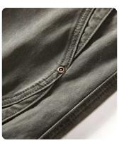 China Washed Casual Army Green wide leg track pants Cotton 100% Non Stretch Custom (KU2511) for sale