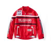 China Round Neck Red Black Round Neck Fabric Hem varsity jacket wholesale distributor Minimalist Cotton 100% Custom (YY-25821) for sale