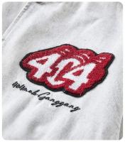 China Grey Ribbed Hem Minimalist varsity jacket wholesale distributor Embroidered Long Sleeve Custom (YY-8809) for sale