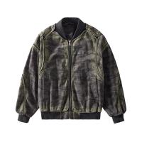 China Round Neck Army Green Round Neck Ribbed Hem varsity jacket wholesale distributor Cotton 100% Long Sleeve Custom (YY-632) for sale