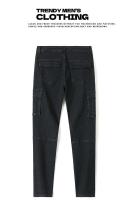 China Mid Waist Youth Trend Slight Stretch wholesale skinny jeans mens Outdoor Office/Commute Daily Washed Stone Washed Vintage Washed Custom (TM221) for sale