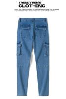 China Mid Waist Youth Trend Slight Stretch wholesale skinny jeans mens Outdoor Office/Commute Daily Washed Stone Washed Vintage Washed Custom (TM221) for sale