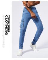 China Mid Waist Urban Fashion Vintage Washed cargo pants wholesale price Slight Stretch Black Blue Grey Custom (TM221) for sale