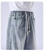 China Blue Mid Waist Non Stretch wholesale skinny jeans mens Urban Fashion Spring/Autumn Custom (YY-B802) for sale