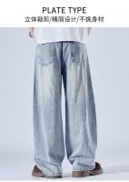 China Blue Blue Mid Waist Non Stretch wholesale skinny jeans mens Urban Fashion Spring/Autumn Custom (YY-B803) for sale