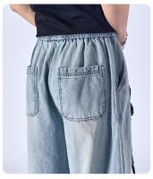 China Carrot Pant Blue Mid Waist Non Stretch wholesale skinny jeans mens Urban Fashion Spring/Autumn Custom (YY-B812) for sale