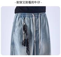 China Carrot Pant Blue Mid Waist Non Stretch wholesale skinny jeans mens Urban Fashion Spring/Autumn Custom (YY-B812) for sale