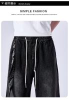 China Dark Grey Mid Waist Non Stretch wholesale skinny jeans mens Urban Fashion Spring/Autumn Custom (YY-B813) for sale