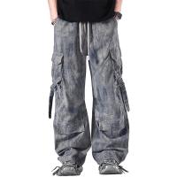 China Daily Mid Waist Green Blue wide leg track pants Spring 2026 Non Stretch Custom (YY-G2613) for sale