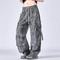 China Daily Mid Waist Green Blue wide leg track pants Spring 2026 Non Stretch Custom (YY-G2613) for sale