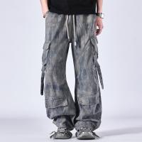 China Daily Mid Waist Green Blue wide leg track pants Spring 2026 Non Stretch Custom (YY-G2613) for sale