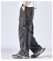 China Daily Mid Waist Green Blue wide leg track pants Spring 2026 Non Stretch Custom (YY-G2613) for sale