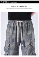 China Daily Mid Waist Green Blue wide leg track pants Spring 2026 Non Stretch Custom (YY-G2613) for sale