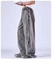 China Daily Mid Waist Cotton 100% wide leg track pants Spring 2026 Non Stretch Custom (YY-26002) for sale