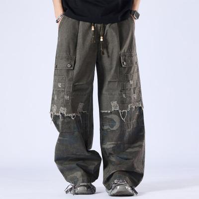 China Daily Mid Waist Army Green wide leg track pants Cotton 100% Spring 2026 Custom (YY-26213) for sale