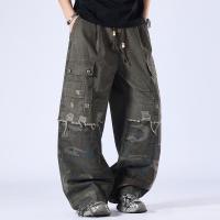 China Daily Mid Waist Army Green wide leg track pants Cotton 100% Spring 2026 Custom (YY-26213) for sale