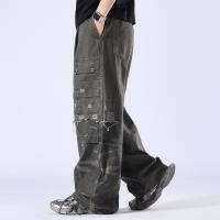 China Daily Mid Waist Army Green wide leg track pants Cotton 100% Spring 2026 Custom (YY-26213) for sale