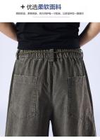 China Daily Mid Waist Army Green wide leg track pants Cotton 100% Spring 2026 Custom (YY-26213) for sale
