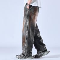 China Mid Waist Blue Black Non Stretch wide leg track pants Urban Fashion Spring/Autumn Custom (YY-26933) for sale