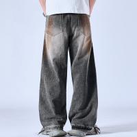 China Mid Waist Blue Black Non Stretch wide leg track pants Urban Fashion Spring/Autumn Custom (YY-26933) for sale