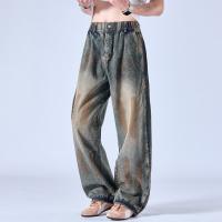 China Mid Waist Blue Black Non Stretch wide leg track pants Urban Fashion Spring/Autumn Custom (YY-26933) for sale