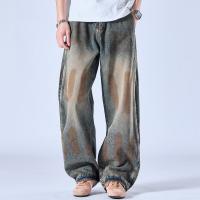 China Mid Waist Blue Black Non Stretch wide leg track pants Urban Fashion Spring/Autumn Custom (YY-26933) for sale