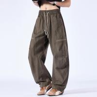China Green Daily Mid Waist wide leg track pants Cotton 100% Spring 2026 Custom (YY-M253) for sale