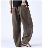 China Green Daily Mid Waist wide leg track pants Cotton 100% Spring 2026 Custom (YY-M253) for sale