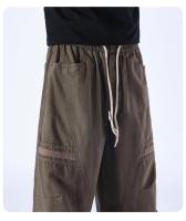 China Green Daily Mid Waist wide leg track pants Cotton 100% Spring 2026 Custom (YY-M253) for sale
