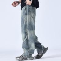 China Loose Fit Blue Mid Waist Non Stretch wholesale skinny jeans mens Urban Fashion Daily Office/Commute Custom (YY-M228) for sale
