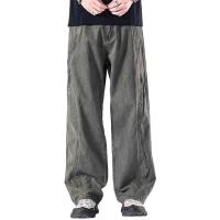 China Washed Washed Casual Army Green wide leg track pants Cotton 100% Spring 2026 Custom (KU2511) for sale