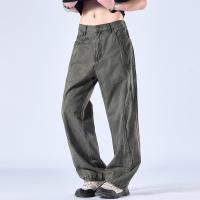 China Washed Washed Casual Army Green wide leg track pants Cotton 100% Spring 2026 Custom (KU2511) for sale