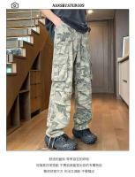 China Camouflage Daily Washed Mid Waist cargo pants wholesale price Camouflage Cotton 100% Custom (KU24113) for sale