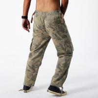 China Camouflage Daily Washed Mid Waist jogger pants wholesale Camouflage Breathable Custom (KU24113) for sale