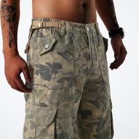 China Camouflage Daily Washed Mid Waist jogger pants wholesale Camouflage Breathable Custom (KU24113) for sale