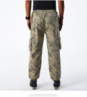 China Camouflage Daily Washed Mid Waist jogger pants wholesale Camouflage Breathable Custom (KU24113) for sale