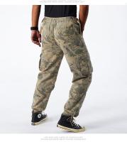China Camouflage Daily Washed Mid Waist jogger pants wholesale Camouflage Breathable Custom (KU24113) for sale