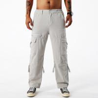China Washed Daily Washed Mid Waist cargo pants wholesale price Cotton 100% Urban Fashion Custom (KU24111) for sale