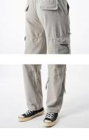 China Washed Daily Washed Mid Waist cargo pants wholesale price Cotton 100% Urban Fashion Custom (KU24111) for sale